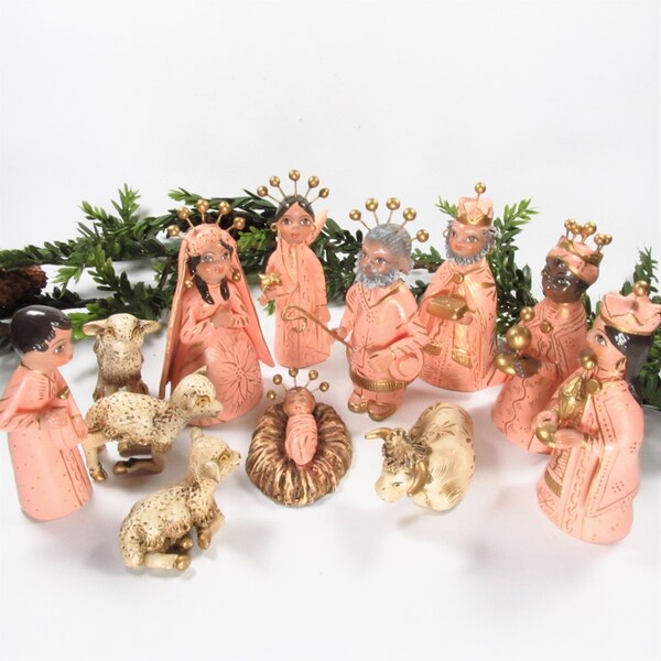 Pottery Nativity Set - Etsy