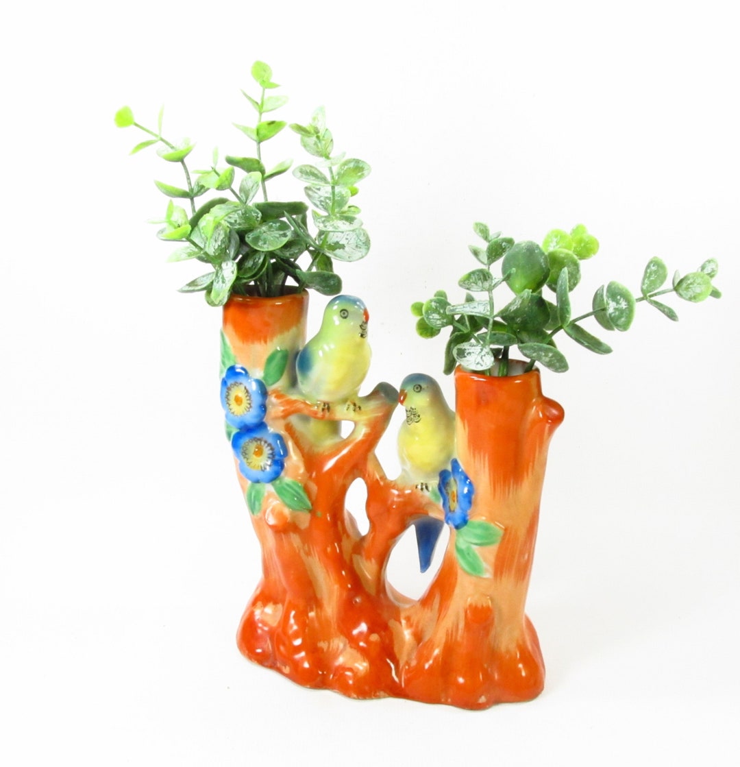 Vintage Bird Double Vase, Parakeet Lovers Gift, Made in Japan - Etsy