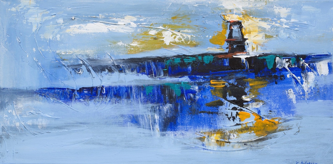 The Lighthouse - Available Now - Ready to Ship - Original Painting ...
