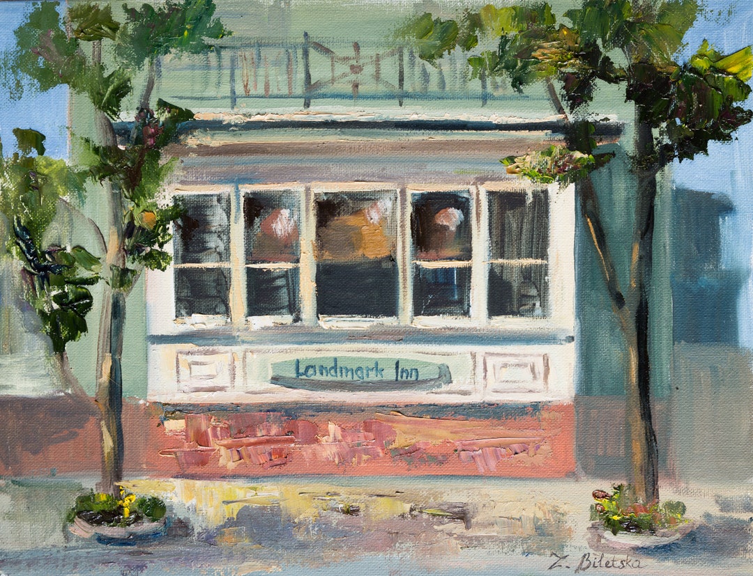 Landmark Inn Pintura original Obras de arte de Northbrook Pintura de ...