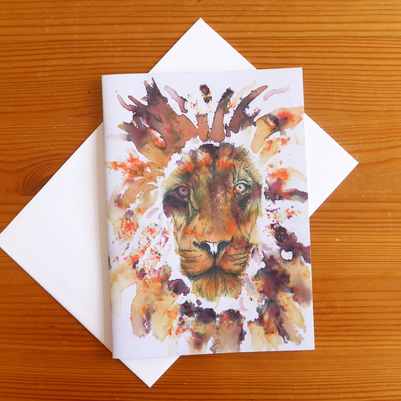 Lion Greeting Card - Etsy