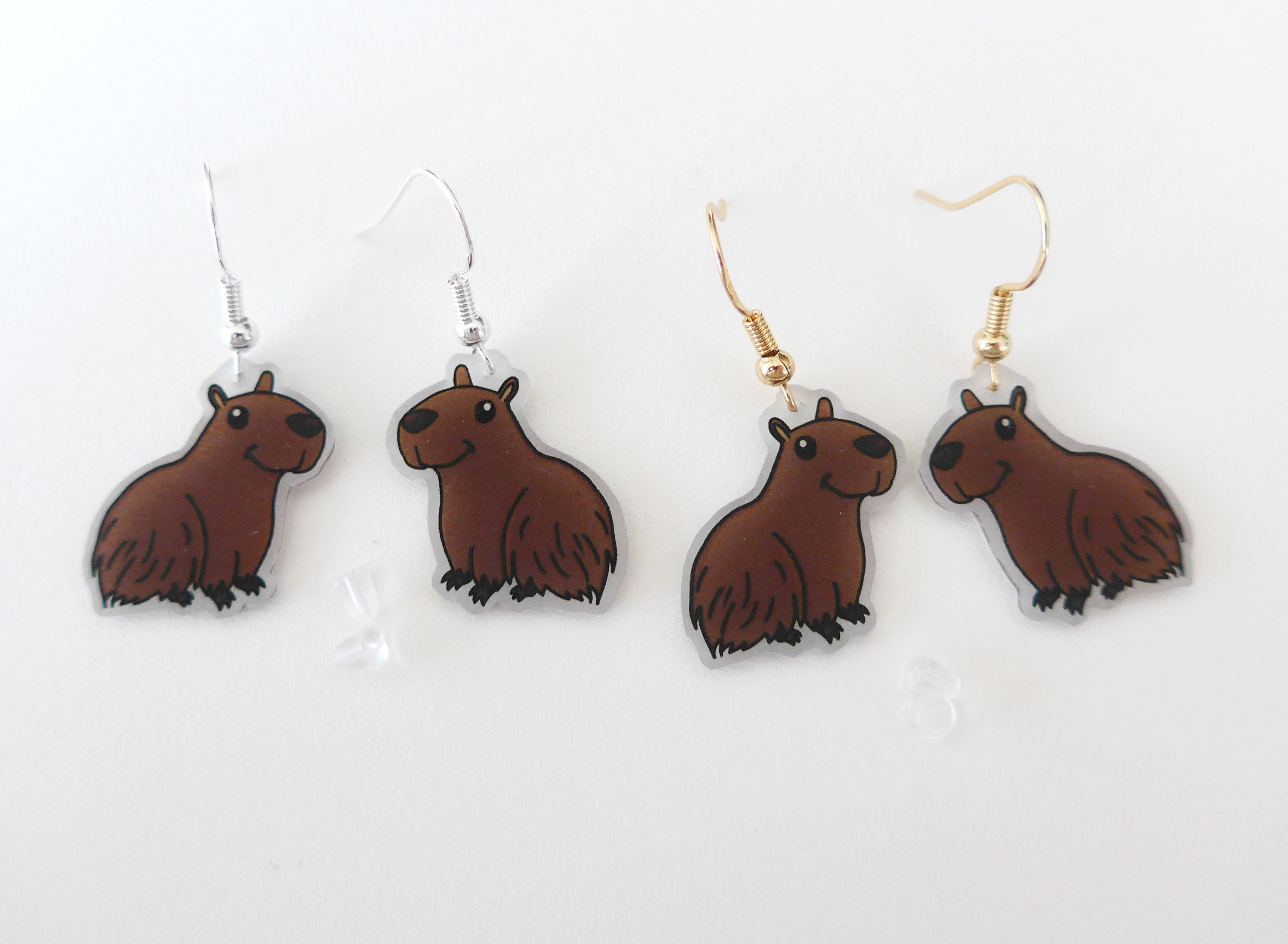 Capybara Earrings Animal Drop Earrings Cute Capybara Gift - Etsy UK