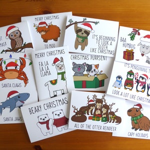 Penguin Pun Card ‘it’s Penguining to Look a Lot Like Christmas’ – Xmas ...