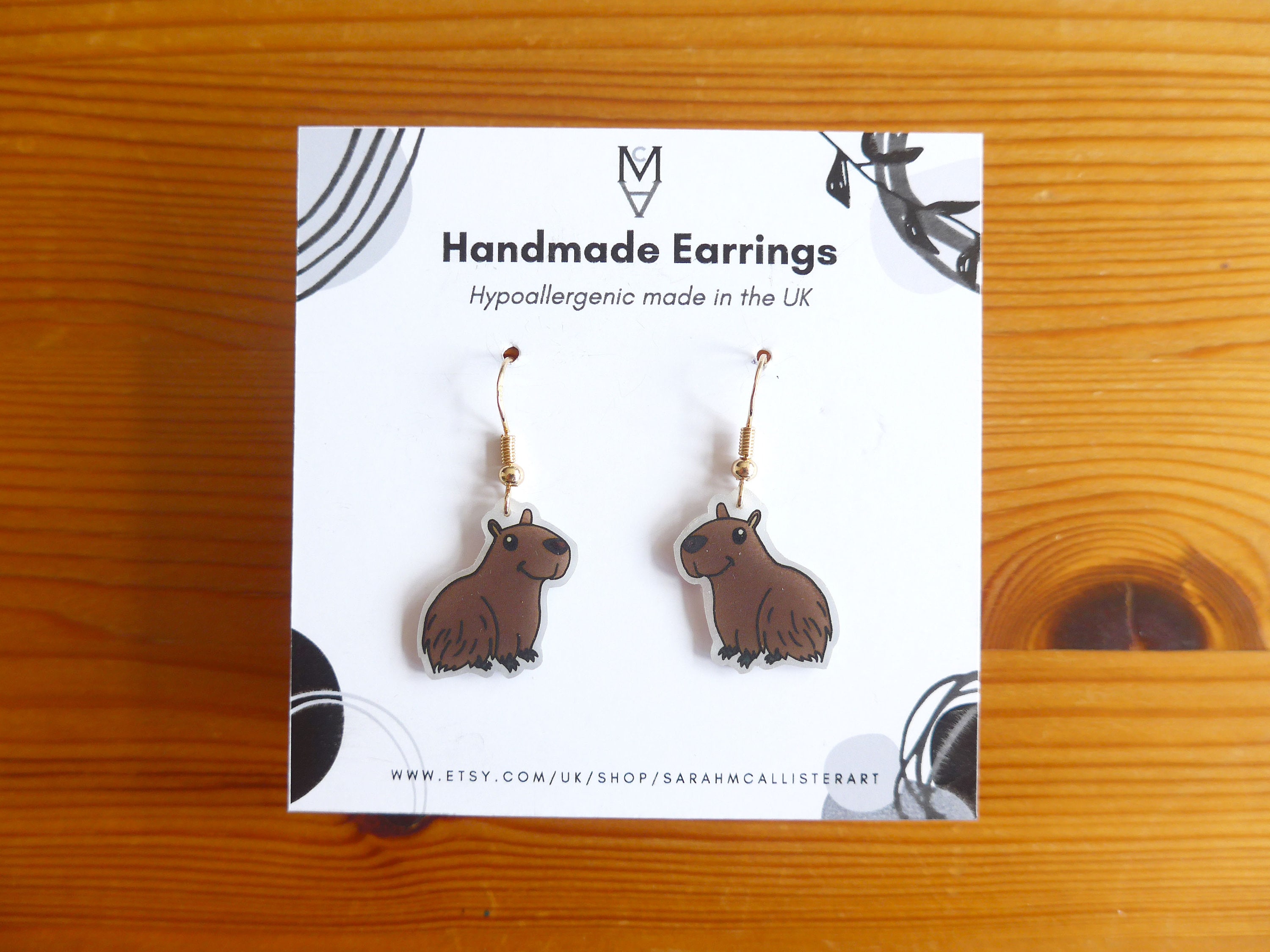 Capybara Earrings Animal Drop Earrings Cute Capybara Gift - Etsy UK