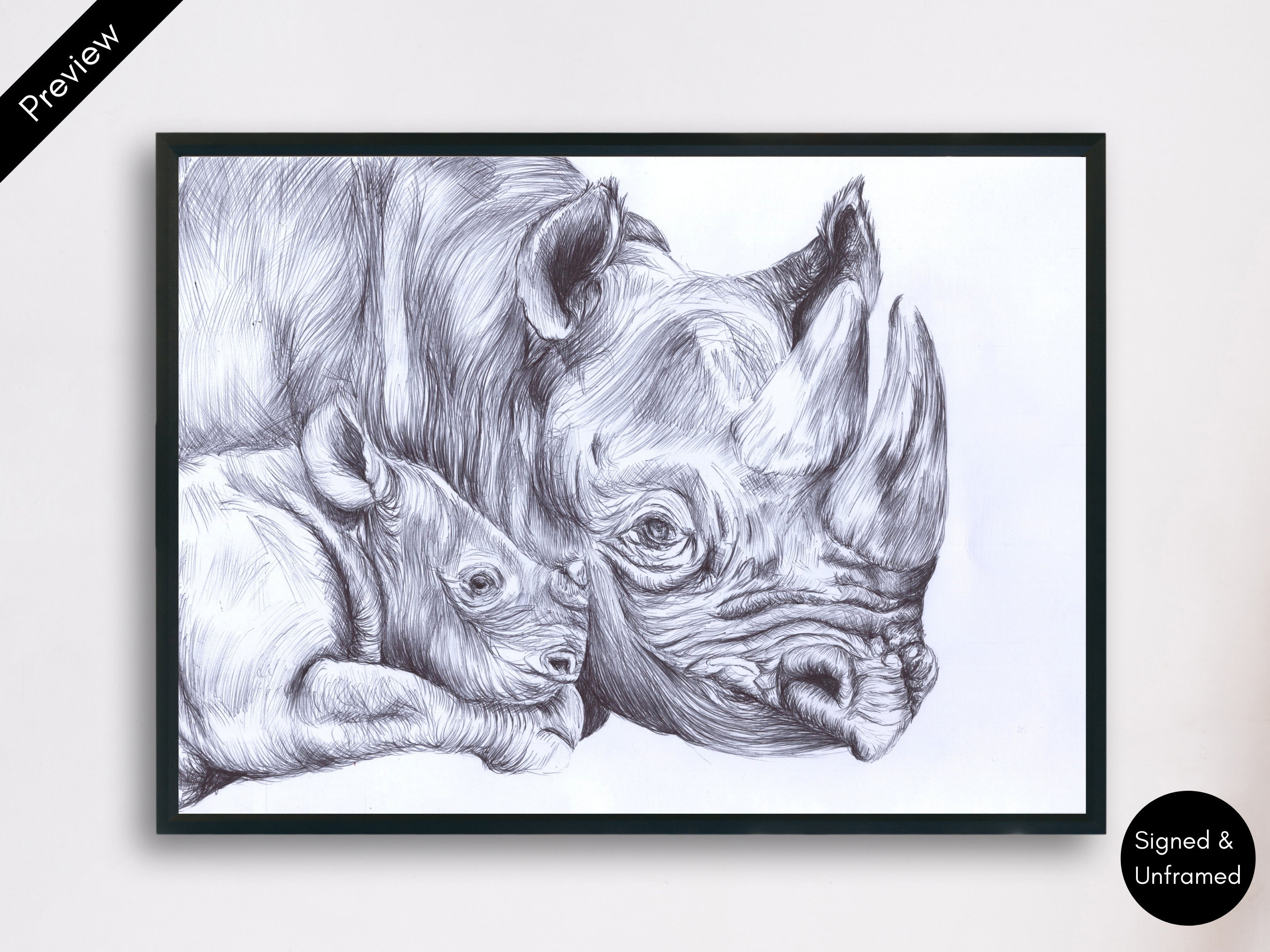 Baby Rhino Drawing