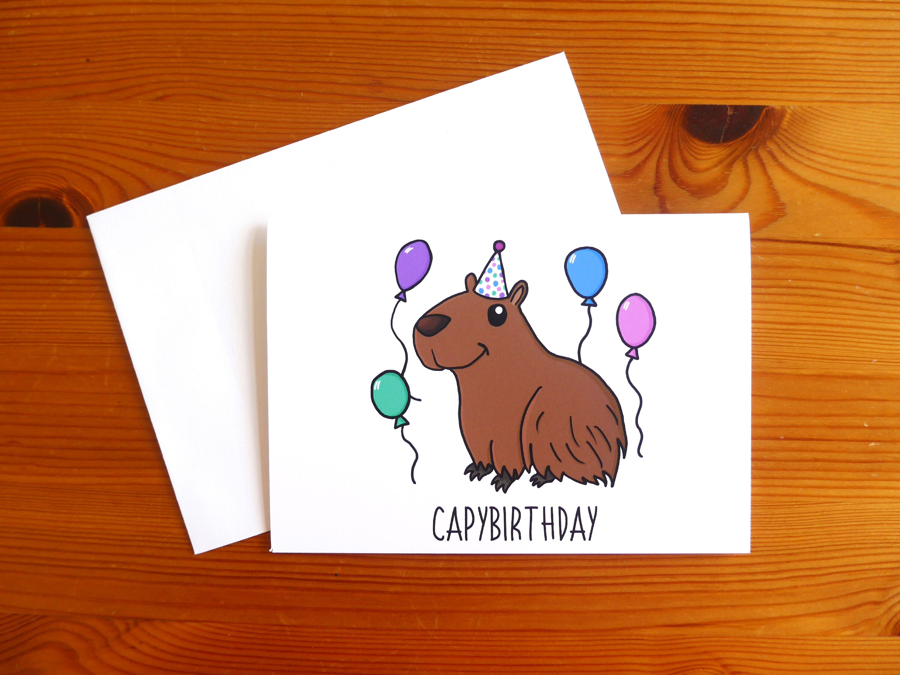 Capybara Card capybirthday A6 Card Quirky Animal Card - Etsy UK