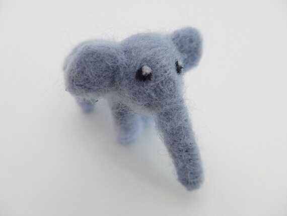 Needle Felted Minnie the Elephant ornament-handmade-felted ornament ...
