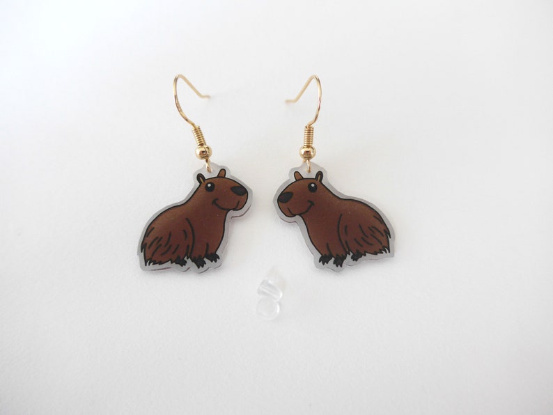 Capybara Earrings Animal Drop Earrings Cute Capybara Gift - Etsy UK