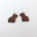 Capybara Earrings Animal Drop Earrings, Cute Capybara Gift ...