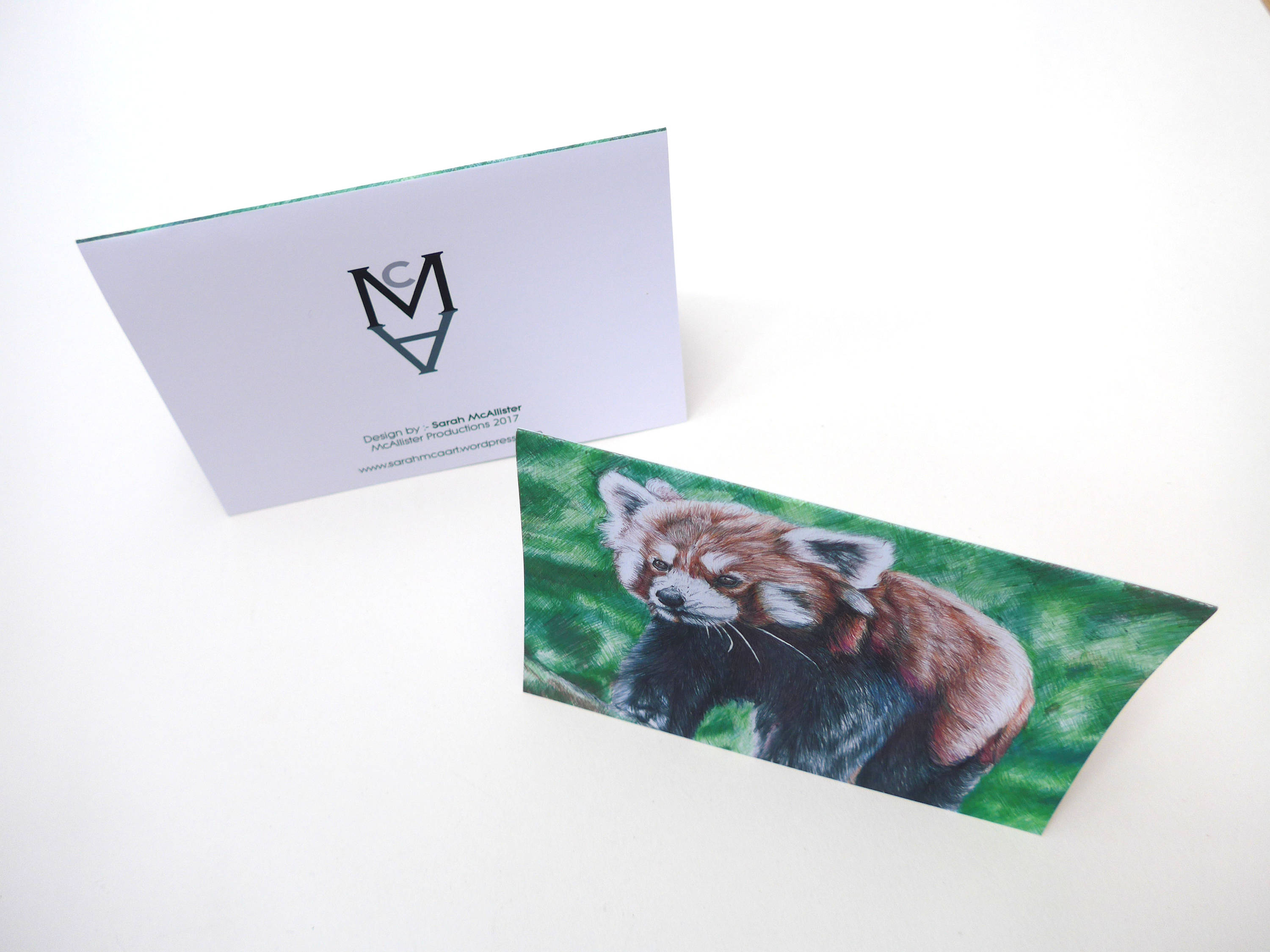 Red Panda Card Zoo Animal Art Card Red Panda Thank You | Etsy UK