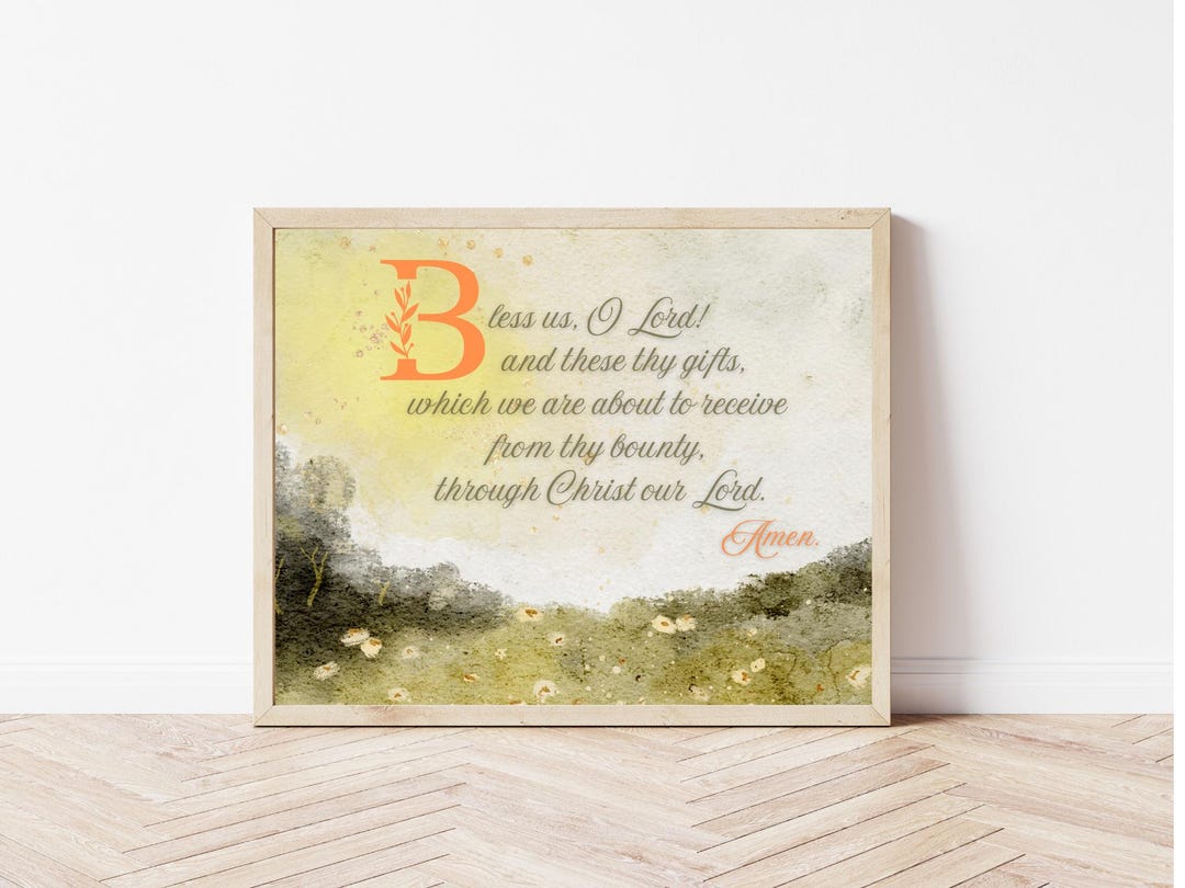 Prayer Before Meal, Grace Before Meal, Bless Us O Lord, Thanksgiving ...