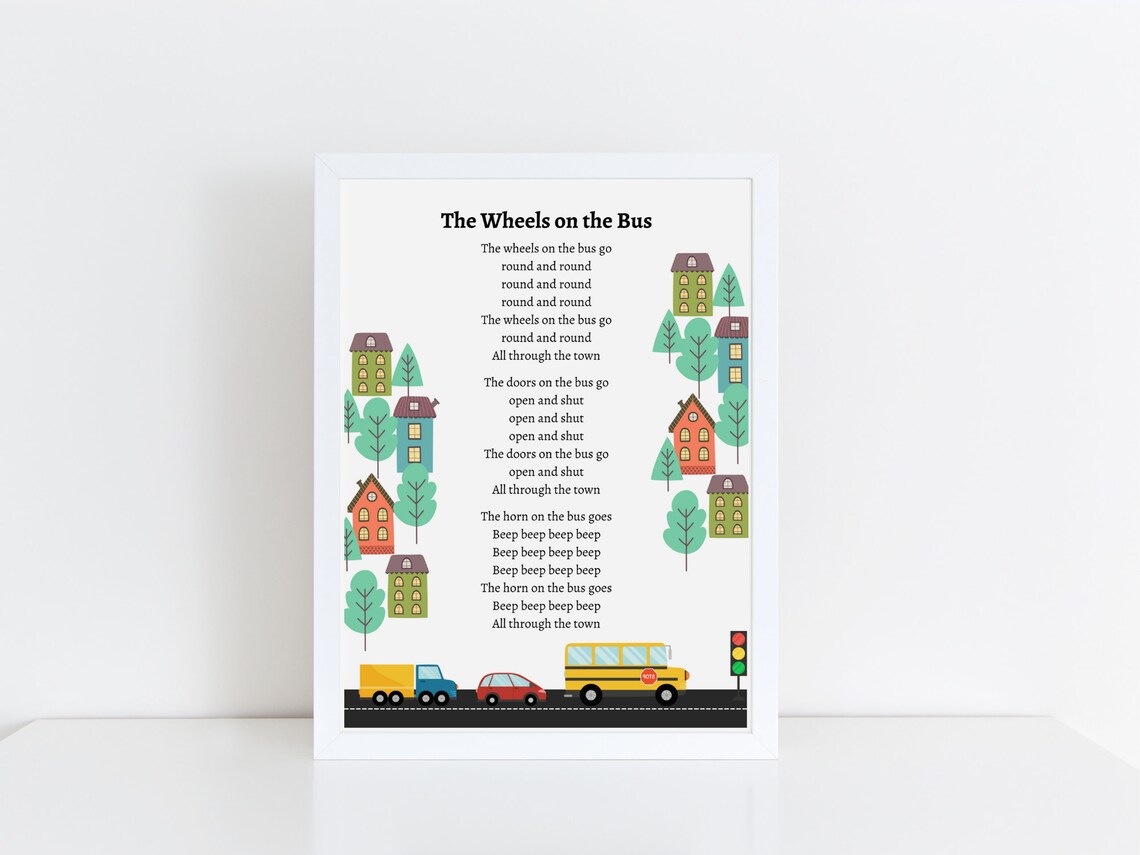 Nursery Rhyme Prints, Kids Wall Art, Twinkle Little Star , Itsy Bitsy ...