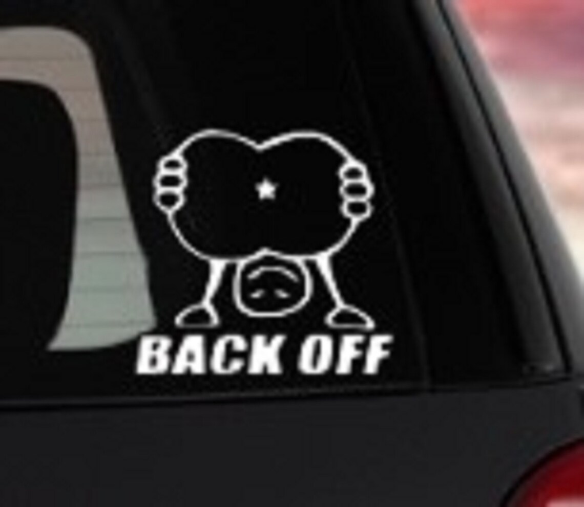 Back Off Offensive Sticker Car Decal Decal Window Decal | Etsy