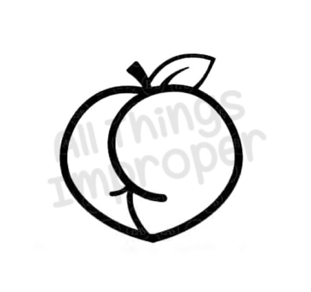 Apple Bum Svg File, Apple Bottom Svg File, Peach Bum Svg, Peach Ass Svg ...