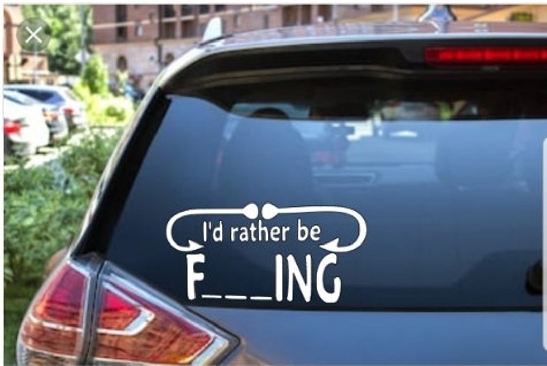 Funny Decal, Fishing Decal, Fishing Sticker, Offensive Sticker ...