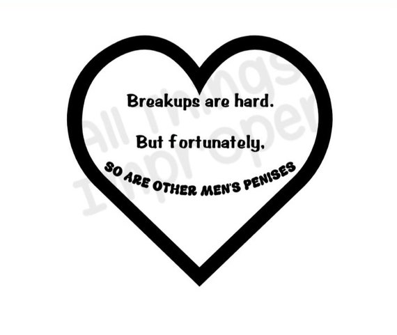 Art & Collectibles Digital Silhouette Cut File Funny SVG Breakup SVG ...