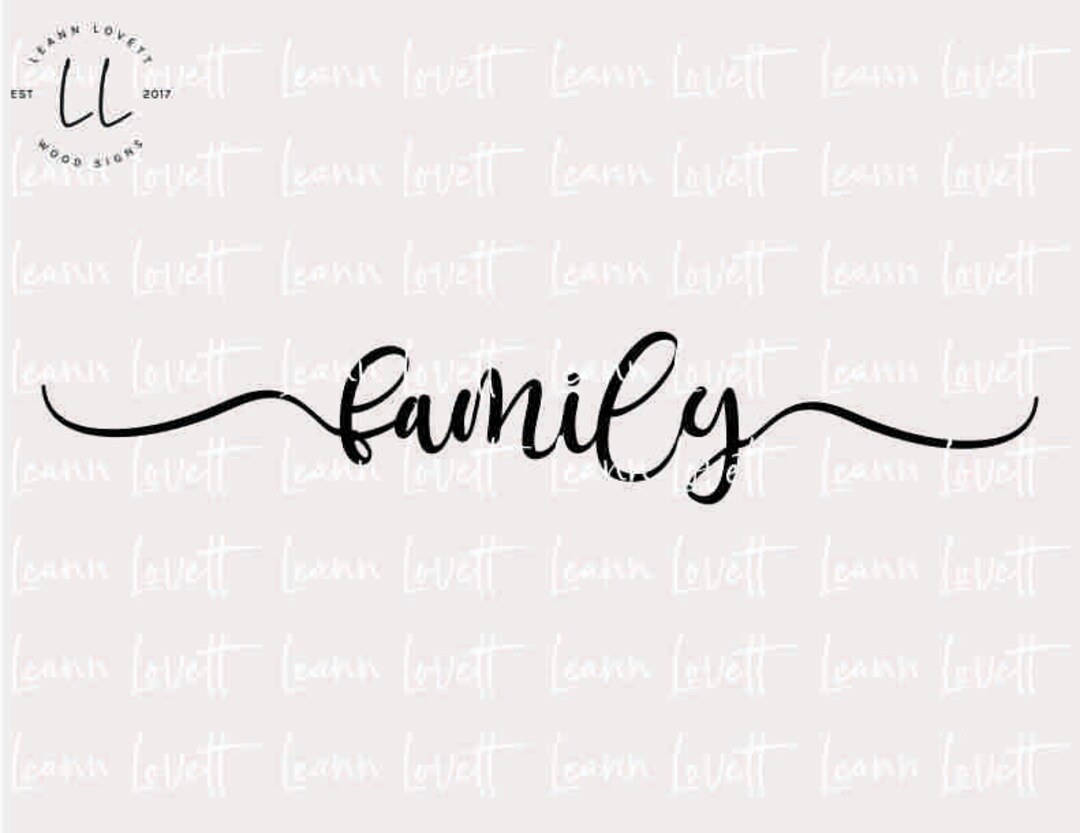 Family Cursive SVG Family Wall Decor SVG Family SVG Family - Etsy México