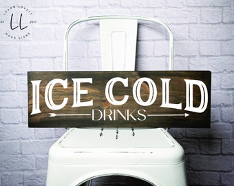 Cold Drinks Sign - Etsy