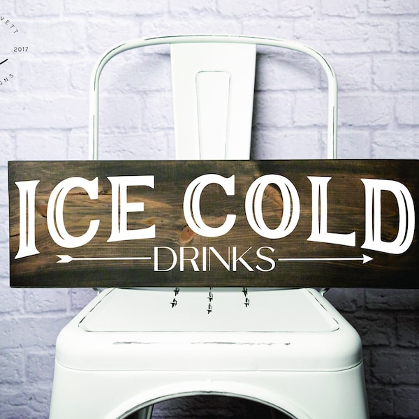 Ice Cold Sign - Etsy