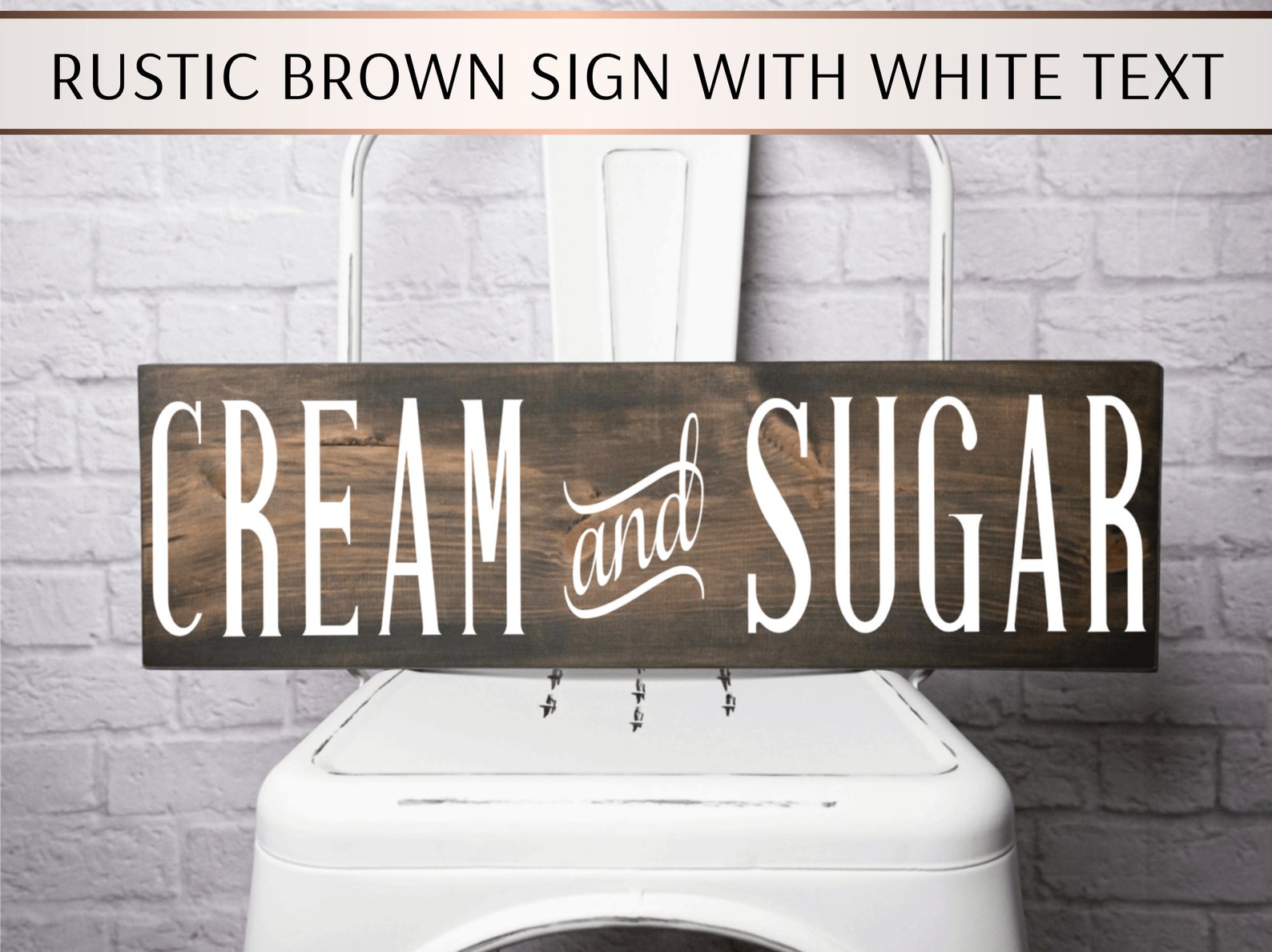 Cream and sugar sign / Coffee Bar Sign / Decor for the kitchen | Etsy