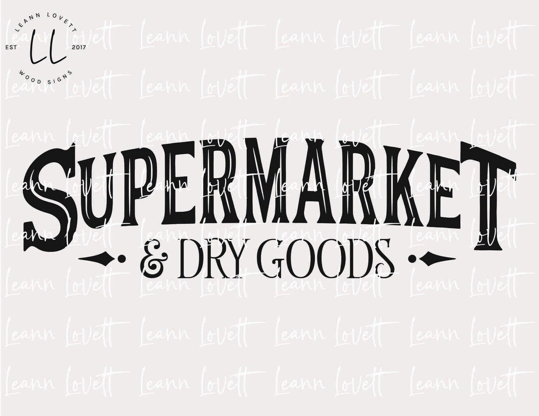 Supermarket SVG for Farmhouse Kitchen Decor Country Kitchen - Etsy