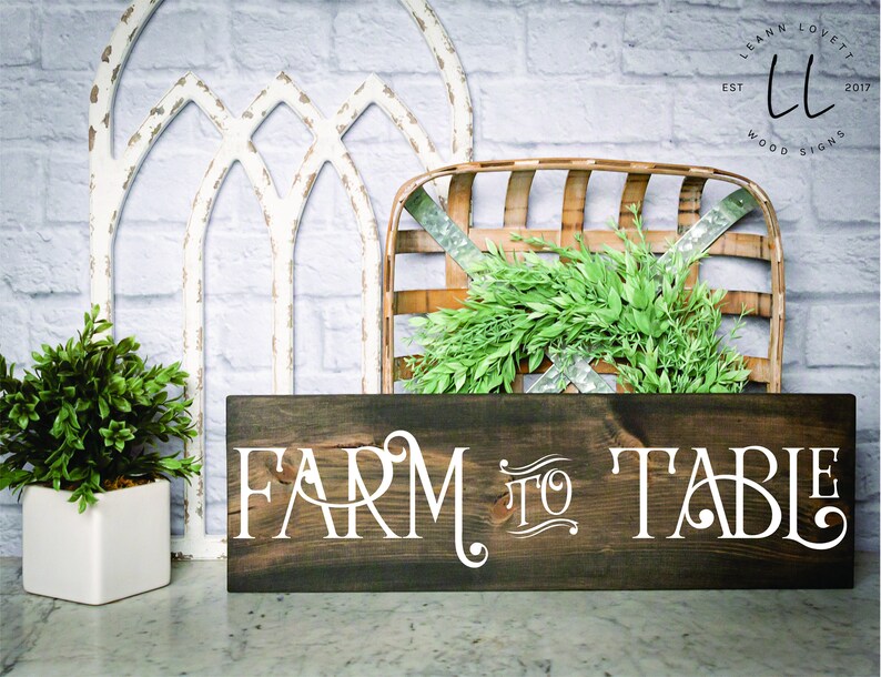 Farm to Table Sign Farmhouse Kitchen Sign Farmers Market - Etsy