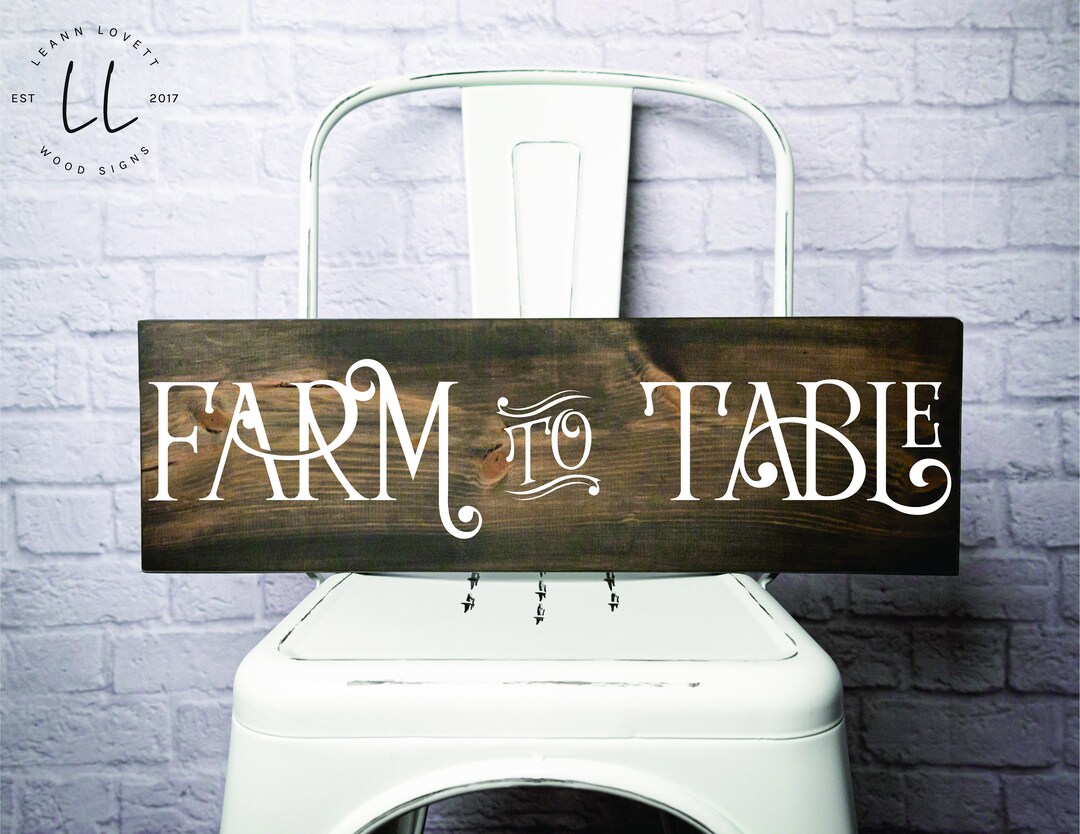 Farm to Table Sign Farmhouse Kitchen Sign Farmers Market - Etsy