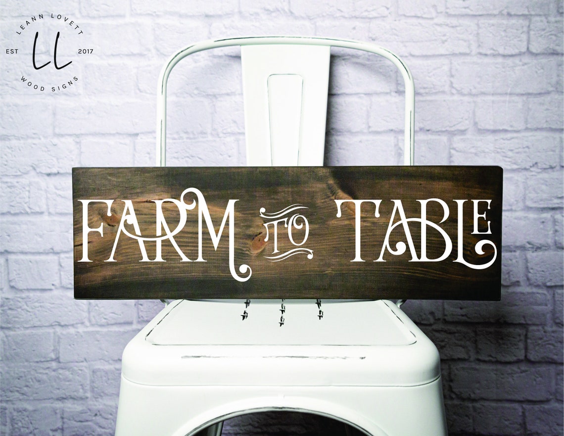 Farm to Table Sign Farmhouse Kitchen Sign Farmers Market | Etsy