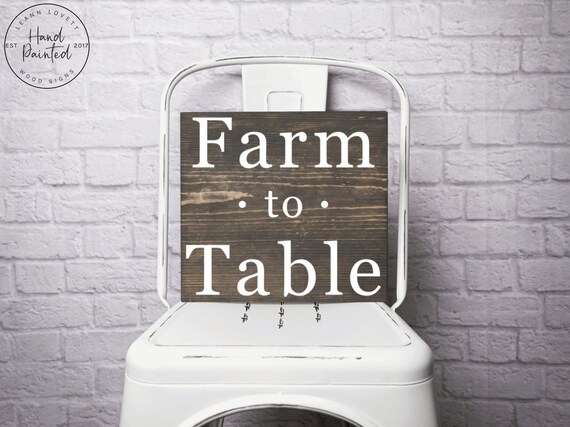 Farm to table sign / Farmhouse kitchen sign / Farmers market | Etsy