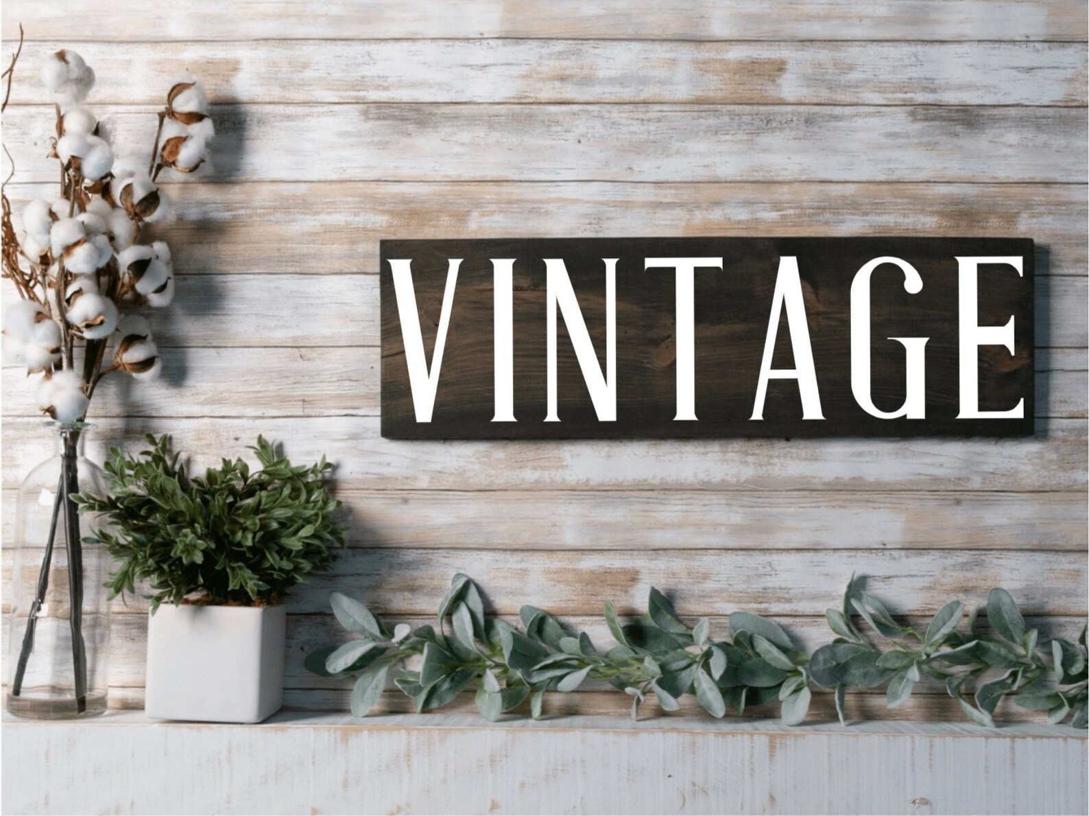 Farmhouse sign that says Vintage / Farmhouse style Vintage | Etsy