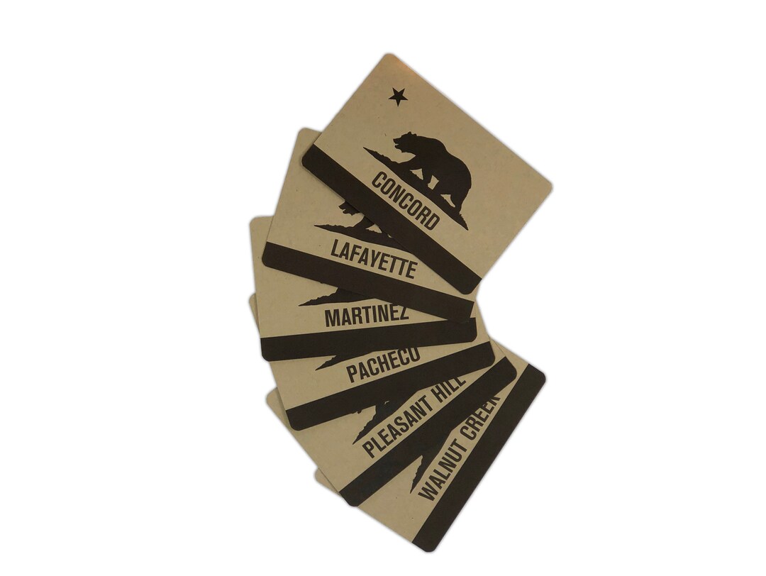 Letterpress Postcards Set Featuring 6 Cities in Contra Costa County, CA ...