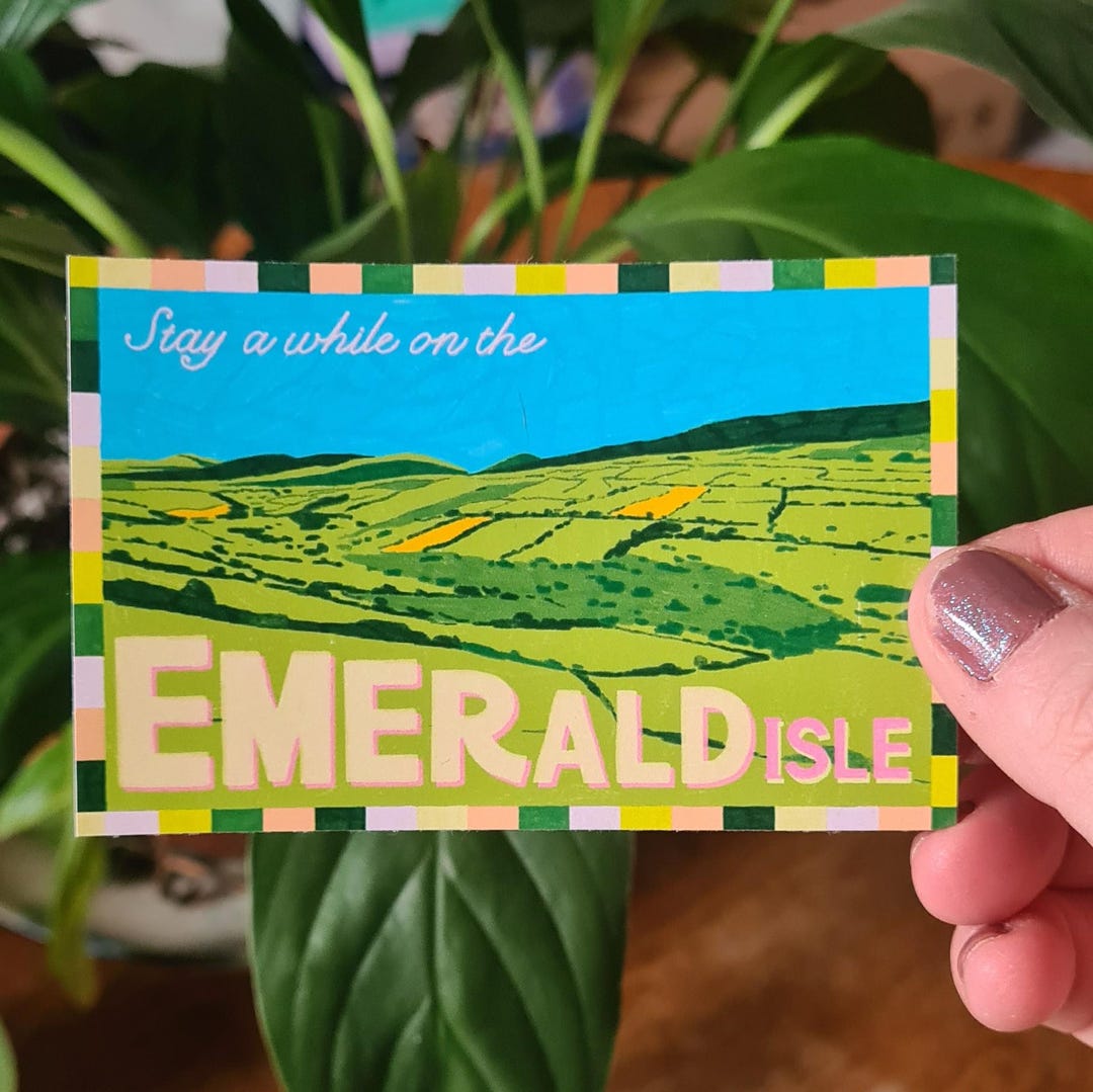 Emerald Isle Vinyl Sticker: Ireland Landscape Laptop Decal - Etsy