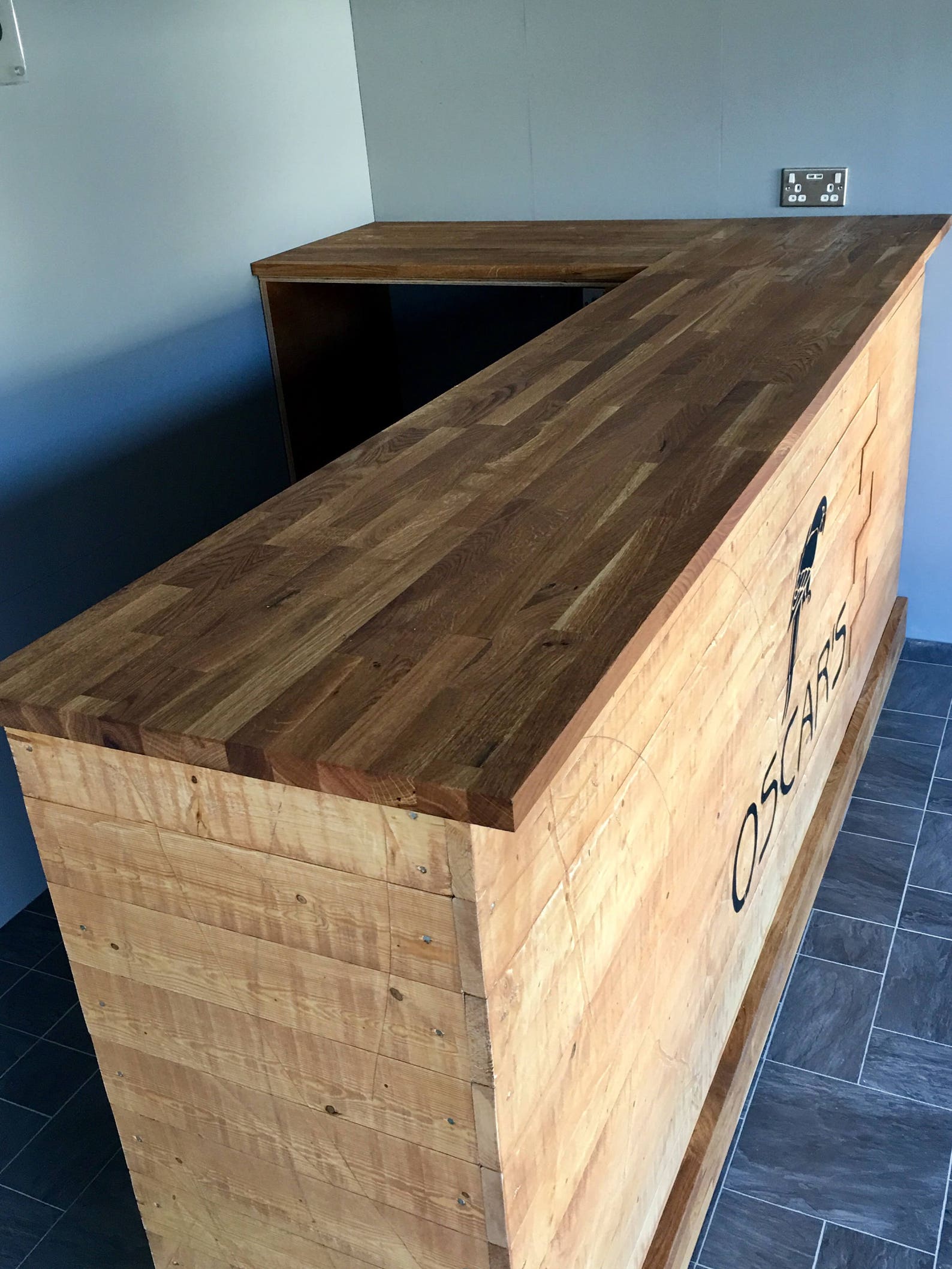 Solid Oak Counter Home Bar Commercial Bar. Perfect for Use - Etsy UK