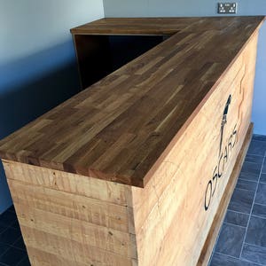 Solid Oak Counter Home Bar Commercial Bar. Perfect for Use - Etsy UK