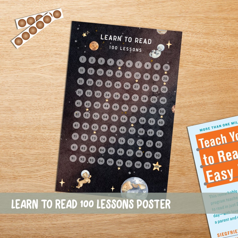Teach Your Child to Read in 100 Easy Lessons POSTER + Certificate - Etsy