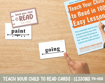Flashcards Teach Your Child to Read in 100 Easy Lessons - Etsy