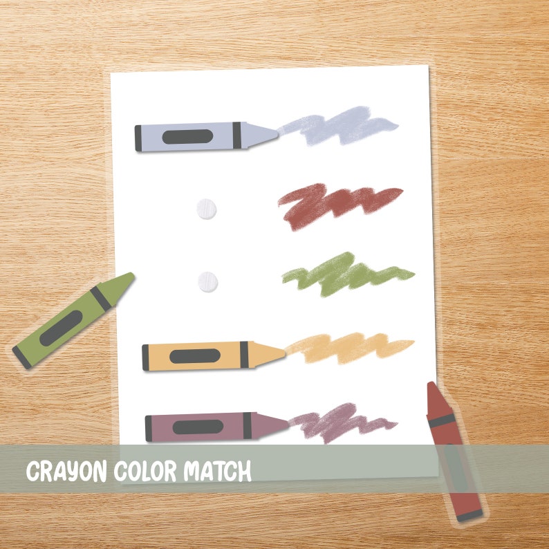 Crayon Color Match Printable Download - Etsy