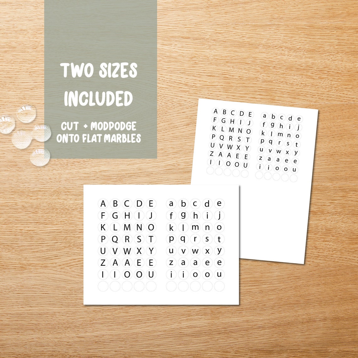 Alphabet Marbles Printable Download - Etsy