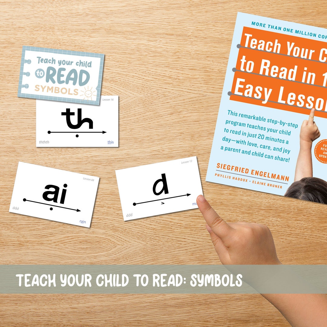 Teach Your Child to Read in 100 Easy Lessons Flashcards : Symbols - Etsy