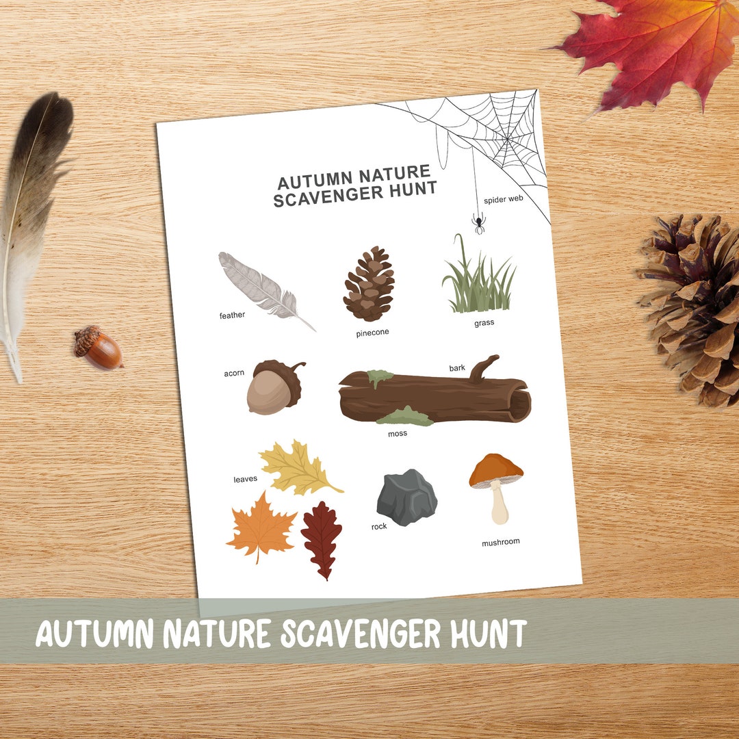 Autumn Nature Scavenger Hunt Printable Download - Etsy
