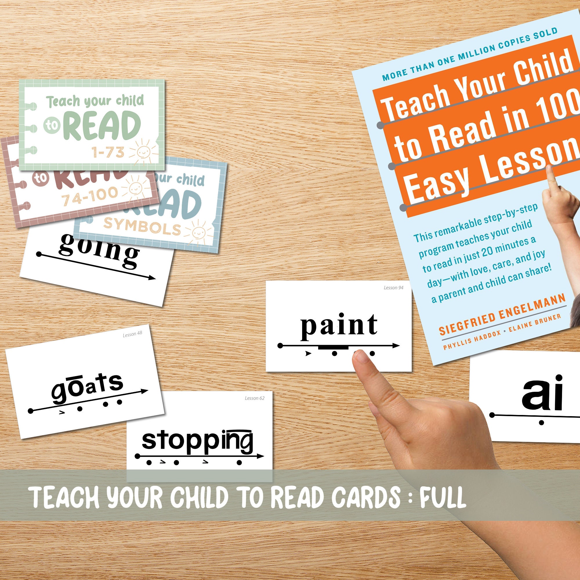 Teach Your Child to Read in 100 Easy Lessons Flashcards : FULL - Etsy