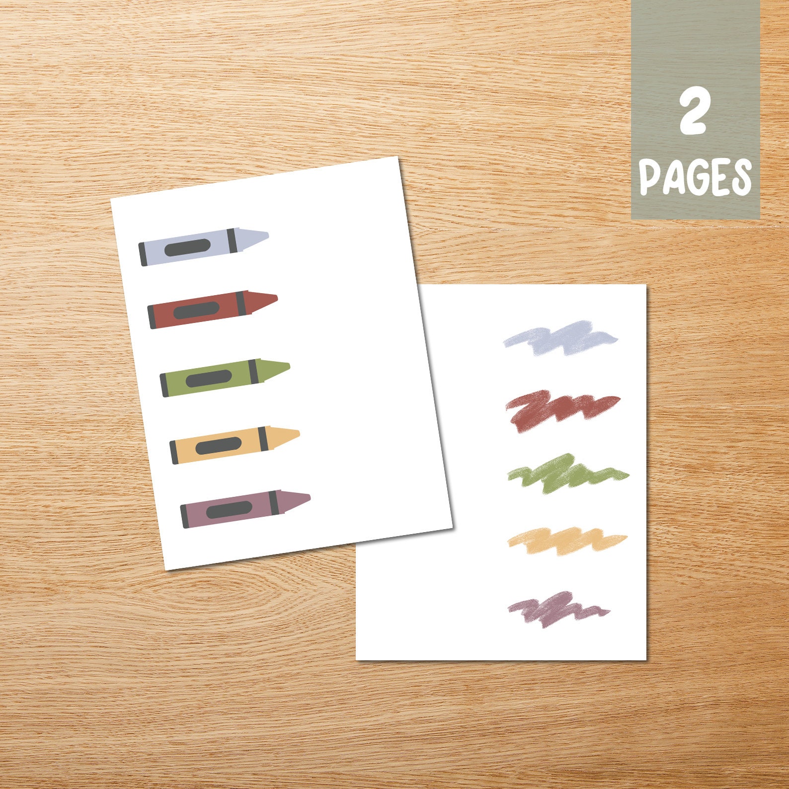 Crayon Color Match Printable Download - Etsy