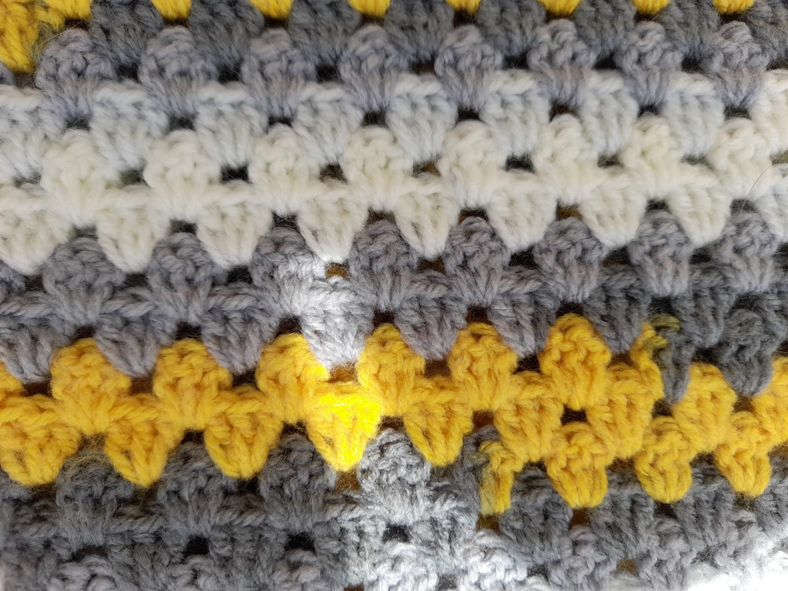 Grey and Yellow Crochet Blanket. Crochet Throw. Handmade Blanket. - Etsy