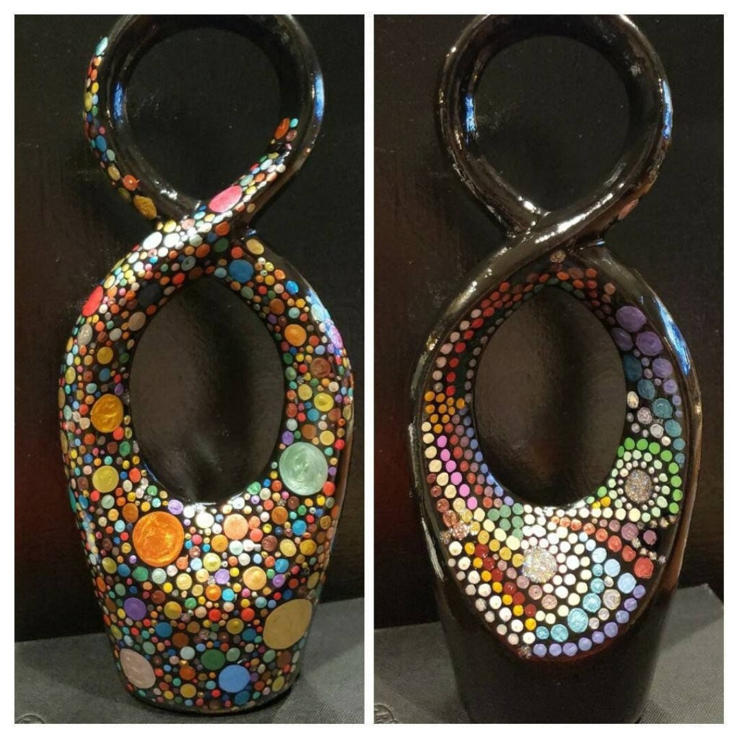 Handpainted Infinity Sculpture Figure Eight Forever Statue - Custom ...