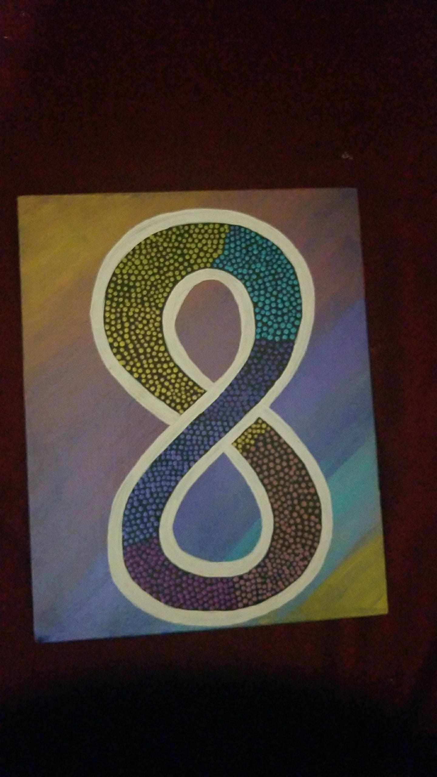 Infinity Rainbow Dots Painting - Etsy UK