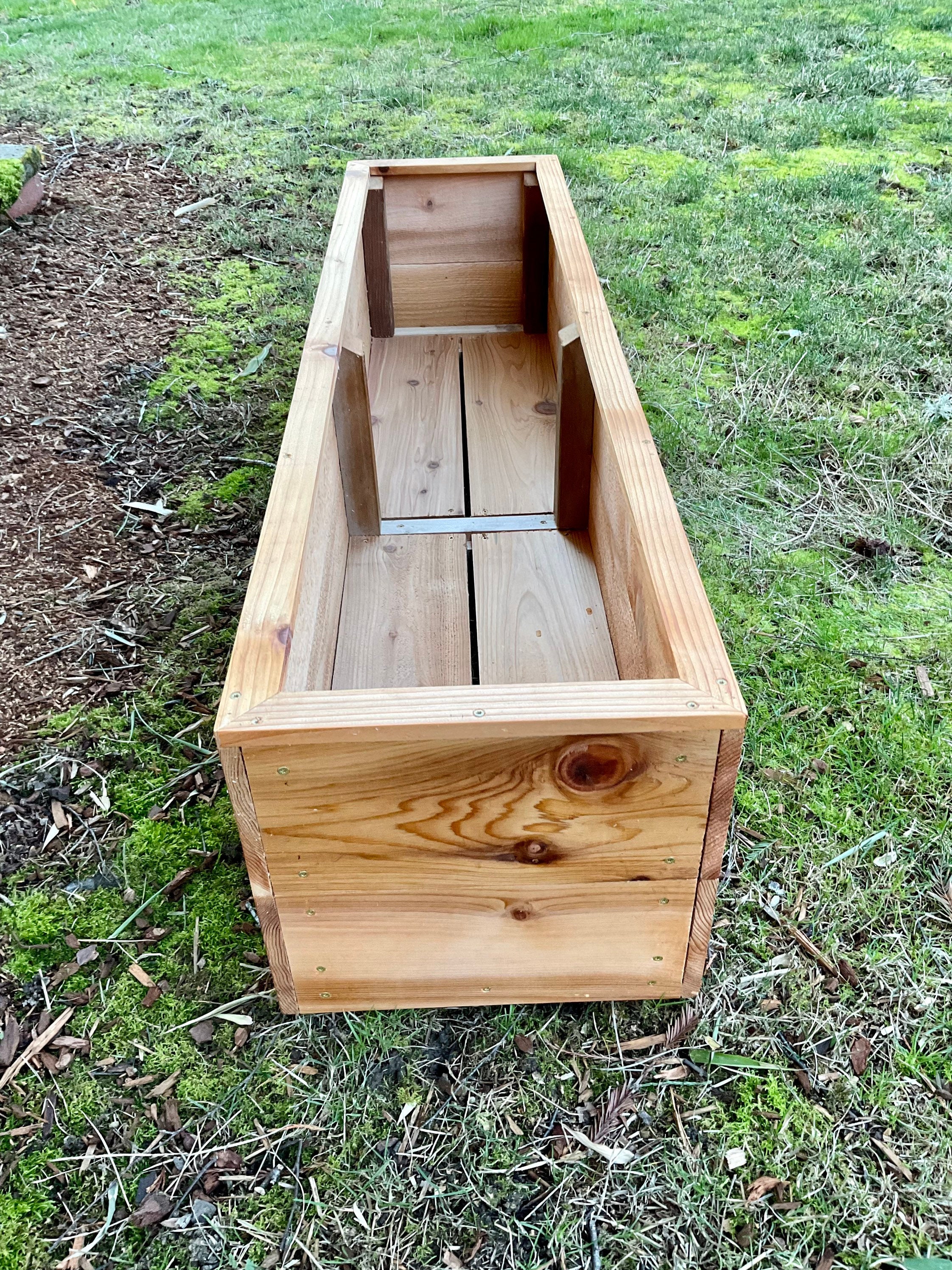 Wanderer's Cedar Garden Box on Casters (wheels) - Etsy