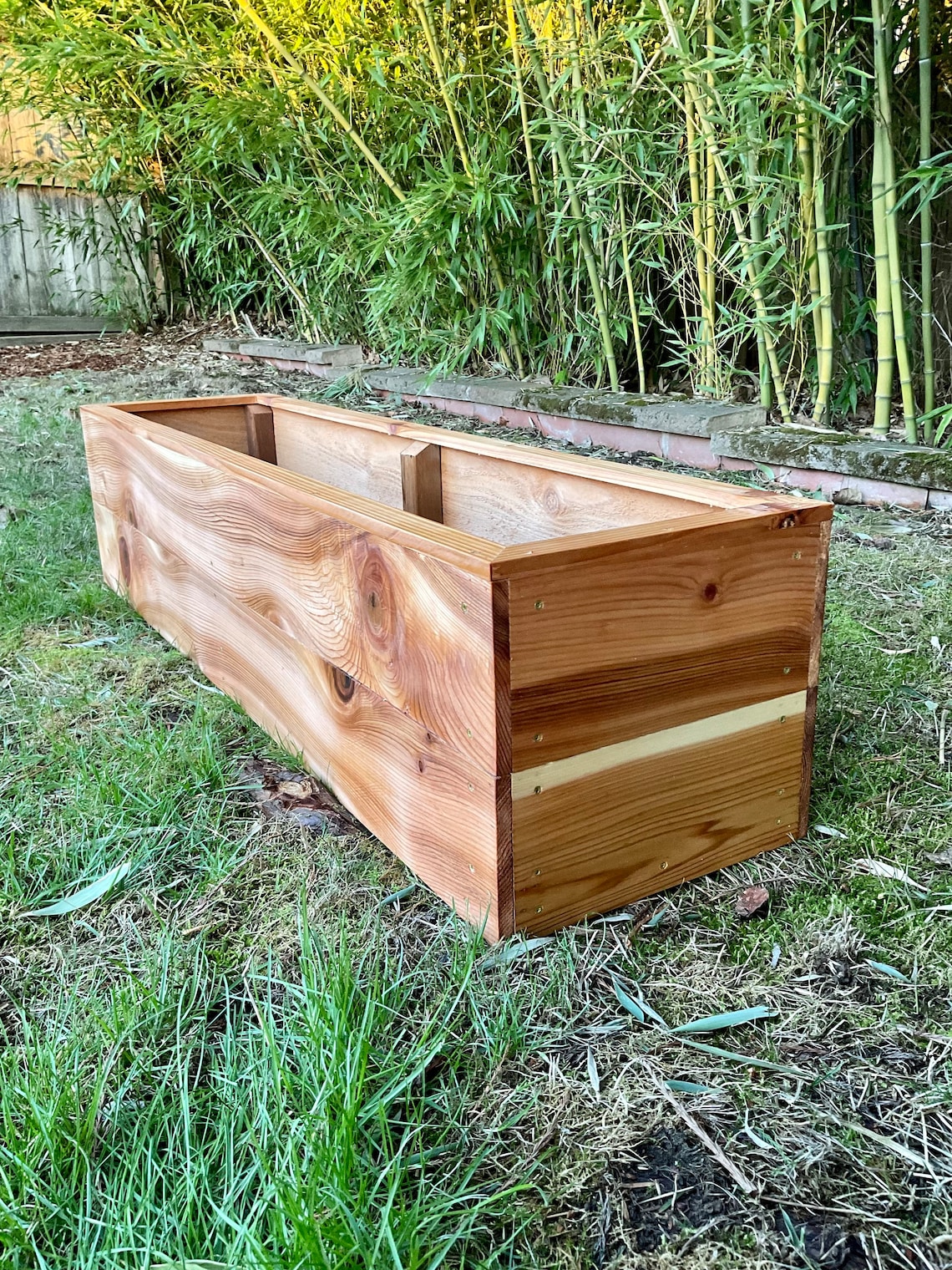Wanderer's Cedar Garden Box on Casters (wheels) - Etsy Canada