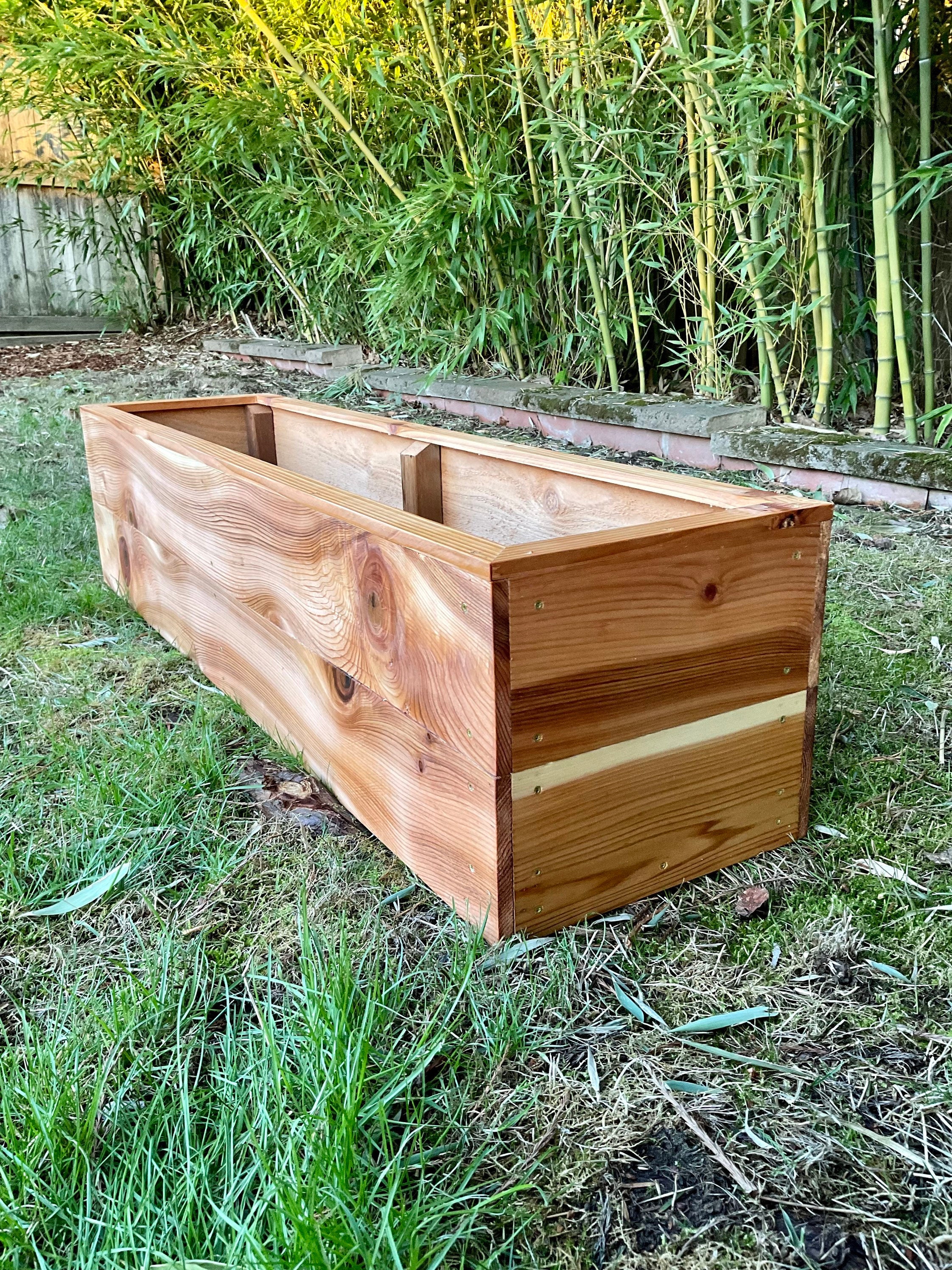 Wanderer's Cedar Garden Box on Casters (wheels) - Etsy