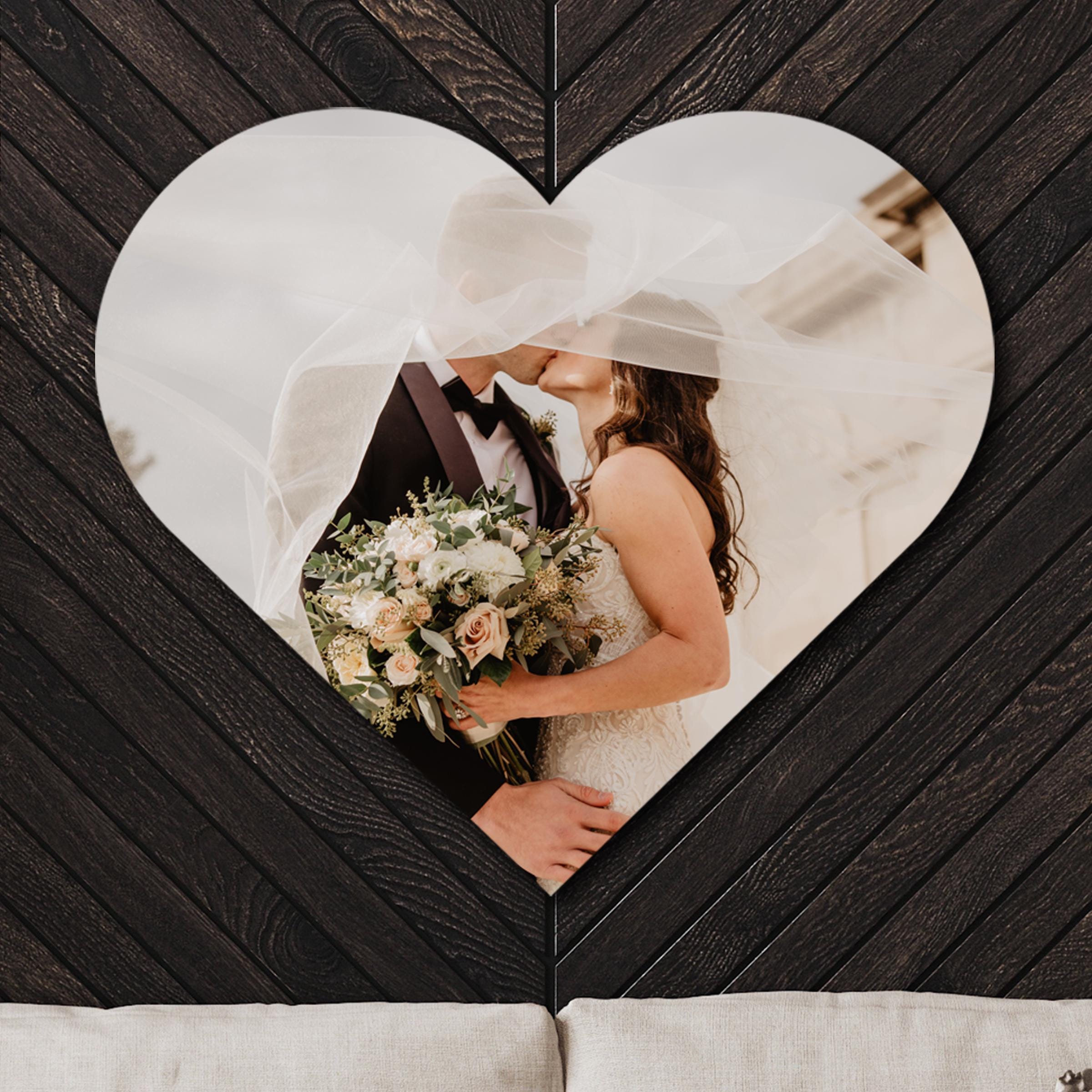 Personalized Heart Shaped Canvas Print, Photo Gift, Anniversary Gift ...
