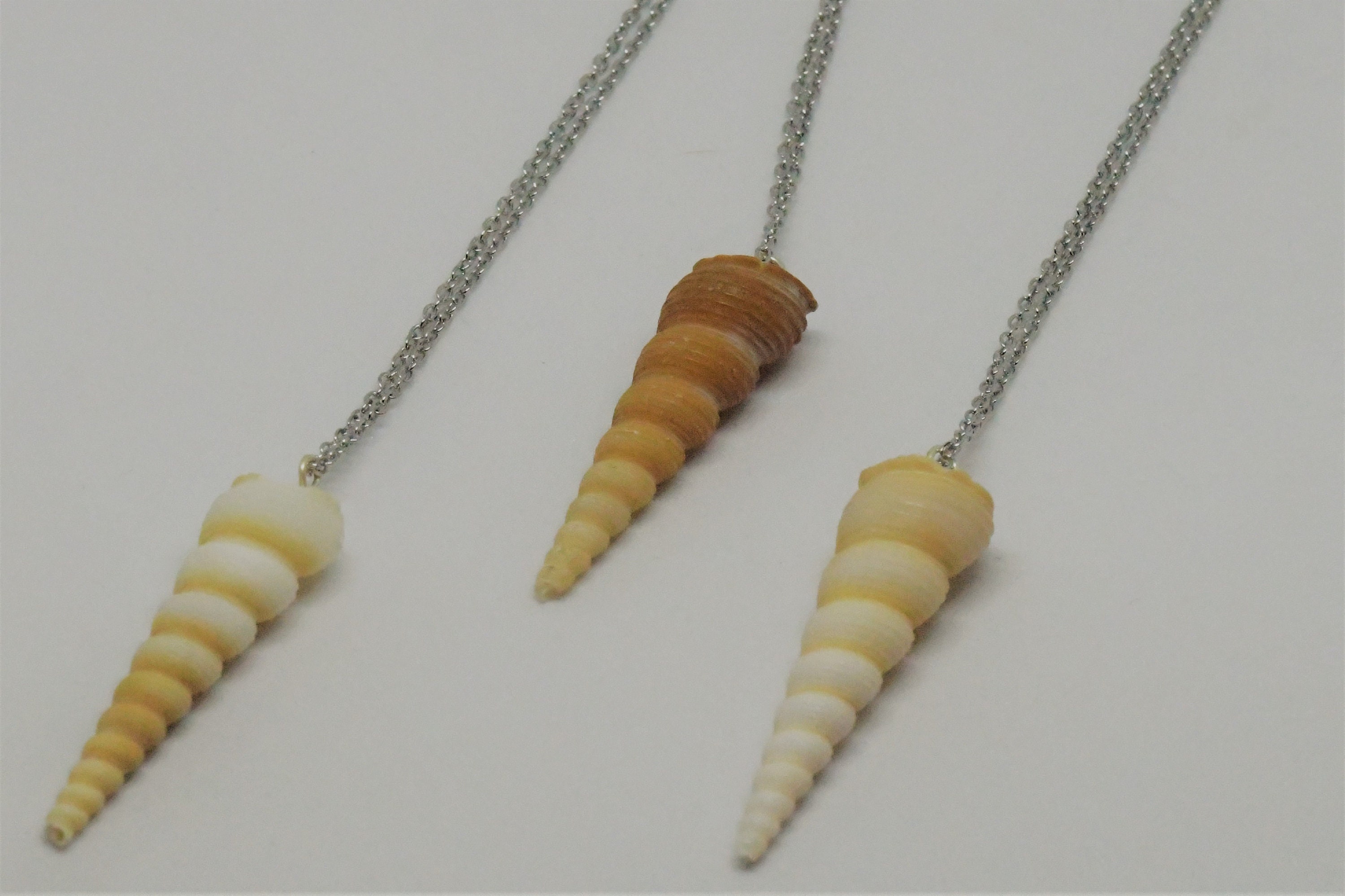Spiral Cone Shell Necklace, Seashell Necklace, Beach Jewelry, Tropical ...
